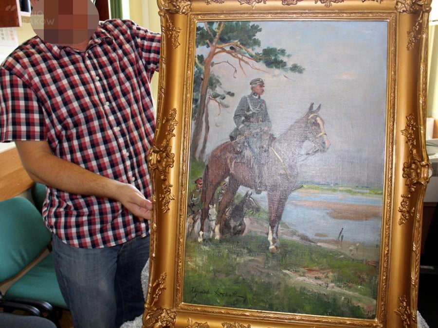 Odzyskano obraz Kossaka "Piłsudski na Kasztance" skradziony w 1997 r. w ...