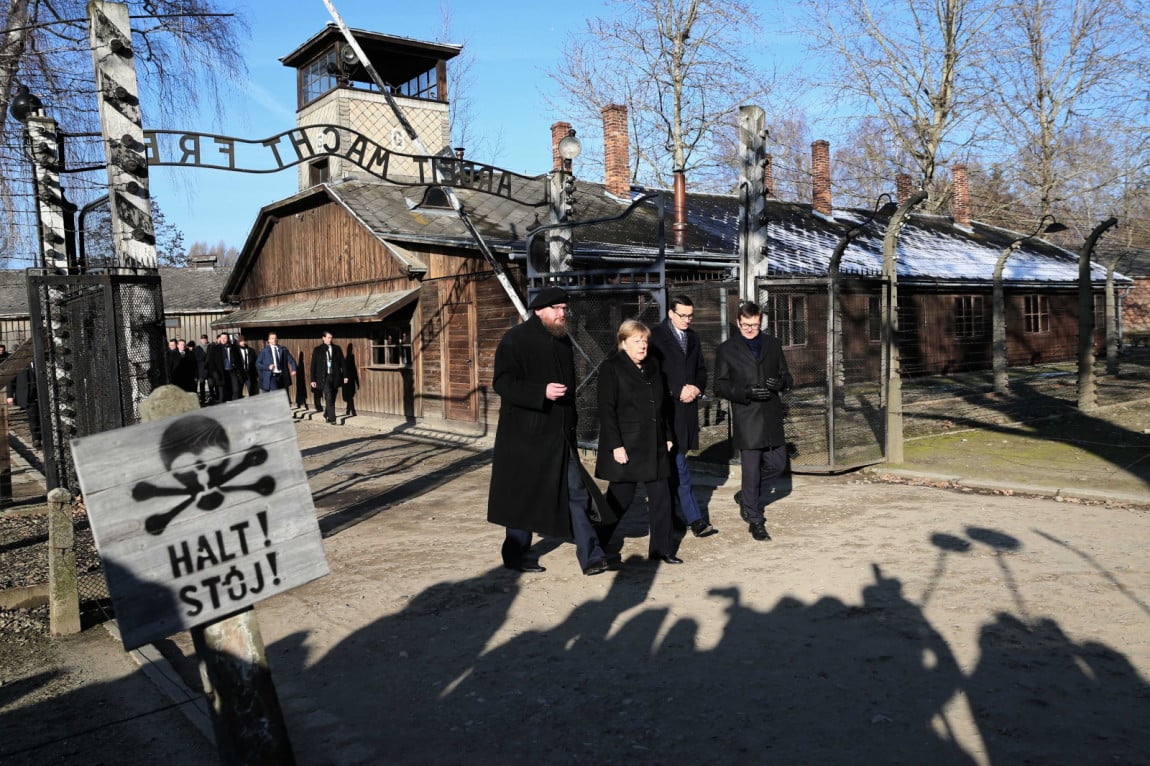 Angela Merkel i Mateusz Morawiecki z wizytą w Miejscu Pamięci Auschwitz